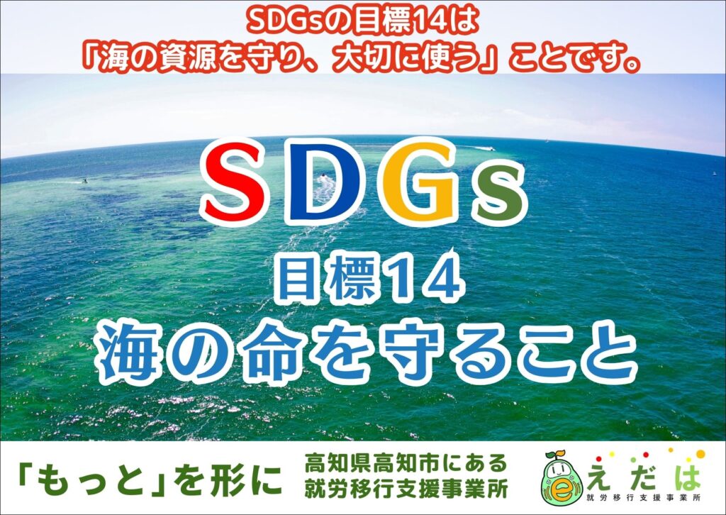 SDGs 目標14 海の命を守ること - 高知県高知市の就労移行支援施設e daha